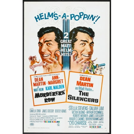 Murderers' Row The Silencers Us Poster Dean Martin 1966 Movie Poster ...