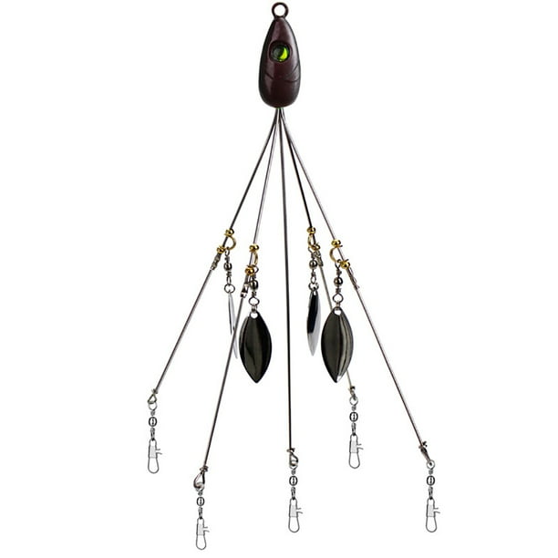 Alabama Rig Fishing Bait, 18g 5 Arm Alabama Rig Head Umbrella Fishing ...