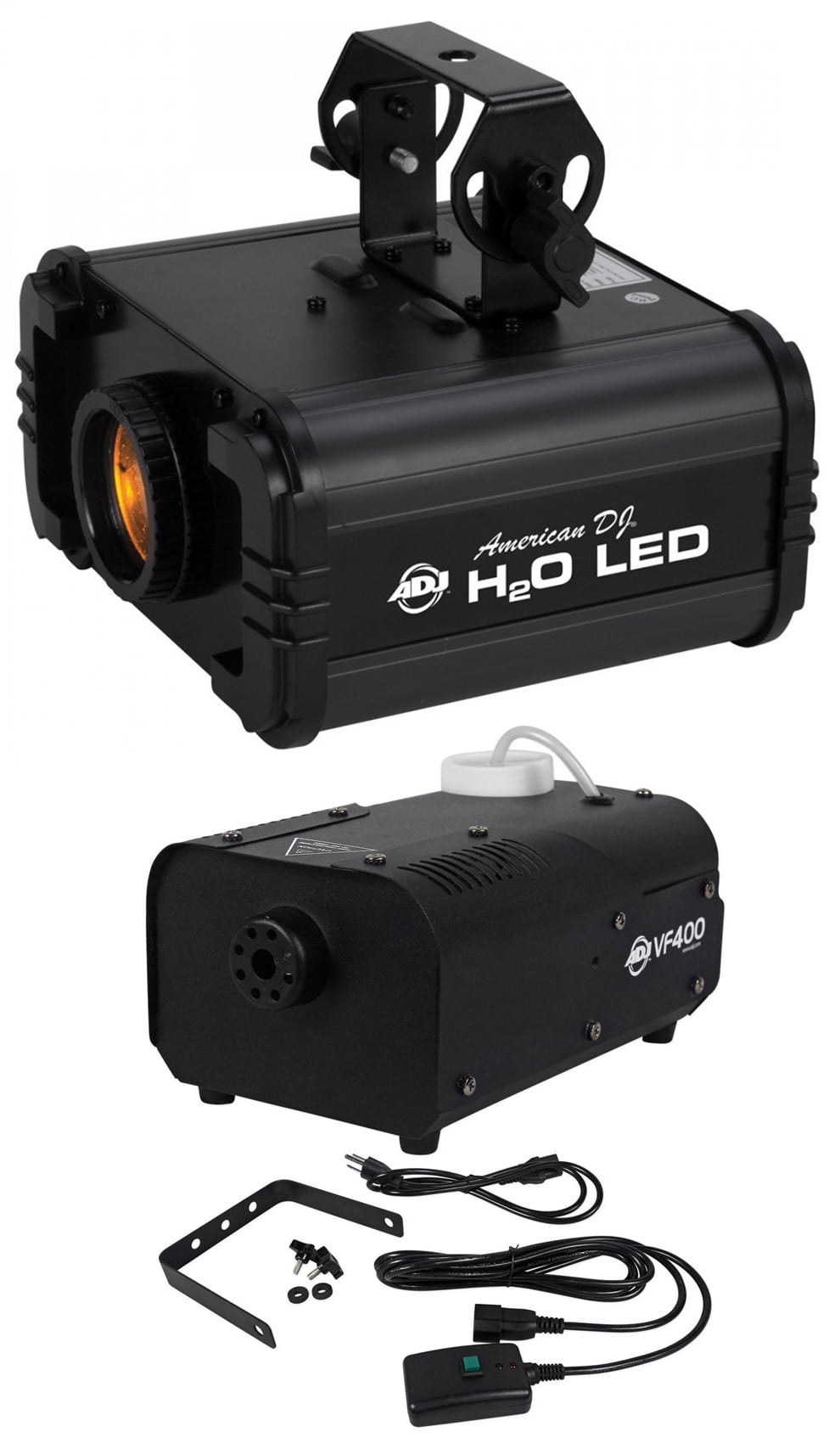American DJ H20 LED IR Multi Color Water Flowing DJ Light+Fog Machine ...