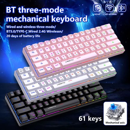 Home Laptop 61-Key Cyan Axis Keyboard Gaming Home Office Rechargeable ...