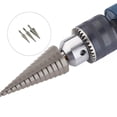 3pc Shank Step Bit Set for Efficient Hole Creation on Metal, Wood ...