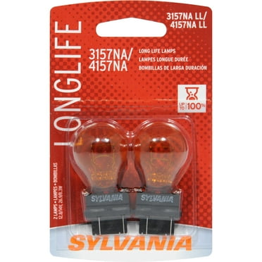 SYLVANIA 2-Pack 3157 P27/7W Long Life Miniature Automotive Light Bulbs, Durable and Low ...