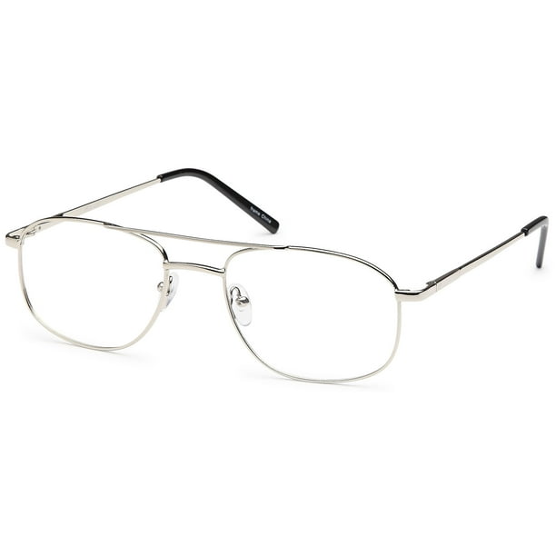 Men's Eyeglasses 55 19 145 Silver Metal Generic Brand - Walmart.com ...