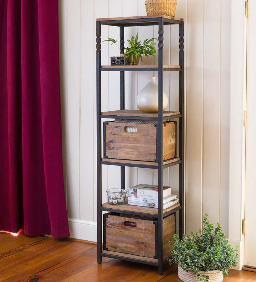 Plow & Hearth Deep Creek Etagere Storage Stand with Shelves - Walmart.com