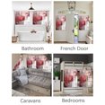 Abstract Red White Gradient Short Blackout Curtains 36 Inch Long,Retro ...