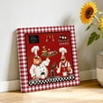 Chefs Canvas Wall Art for Living Room, Food Coffee Cookies Steak Red ...