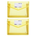 A4 Expandable Plastic Document Folder with Button Closure Label Pocket ...