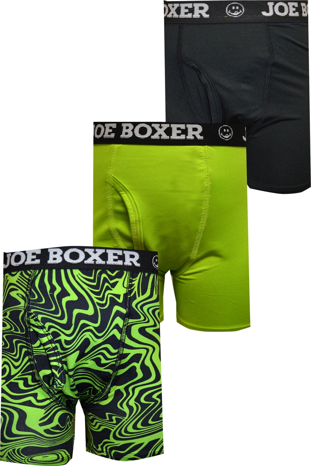 Joe Boxer Boys' Joe Boxer Kids Green Hues Performance Fabric 3 Pack ...