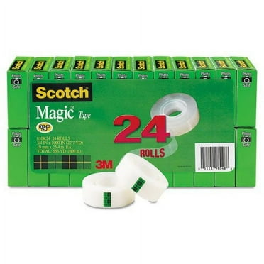 Scotch Magic Greener Tape, 3/4" x 900", 24 Boxes/Pack, 1" Core, Matte ...