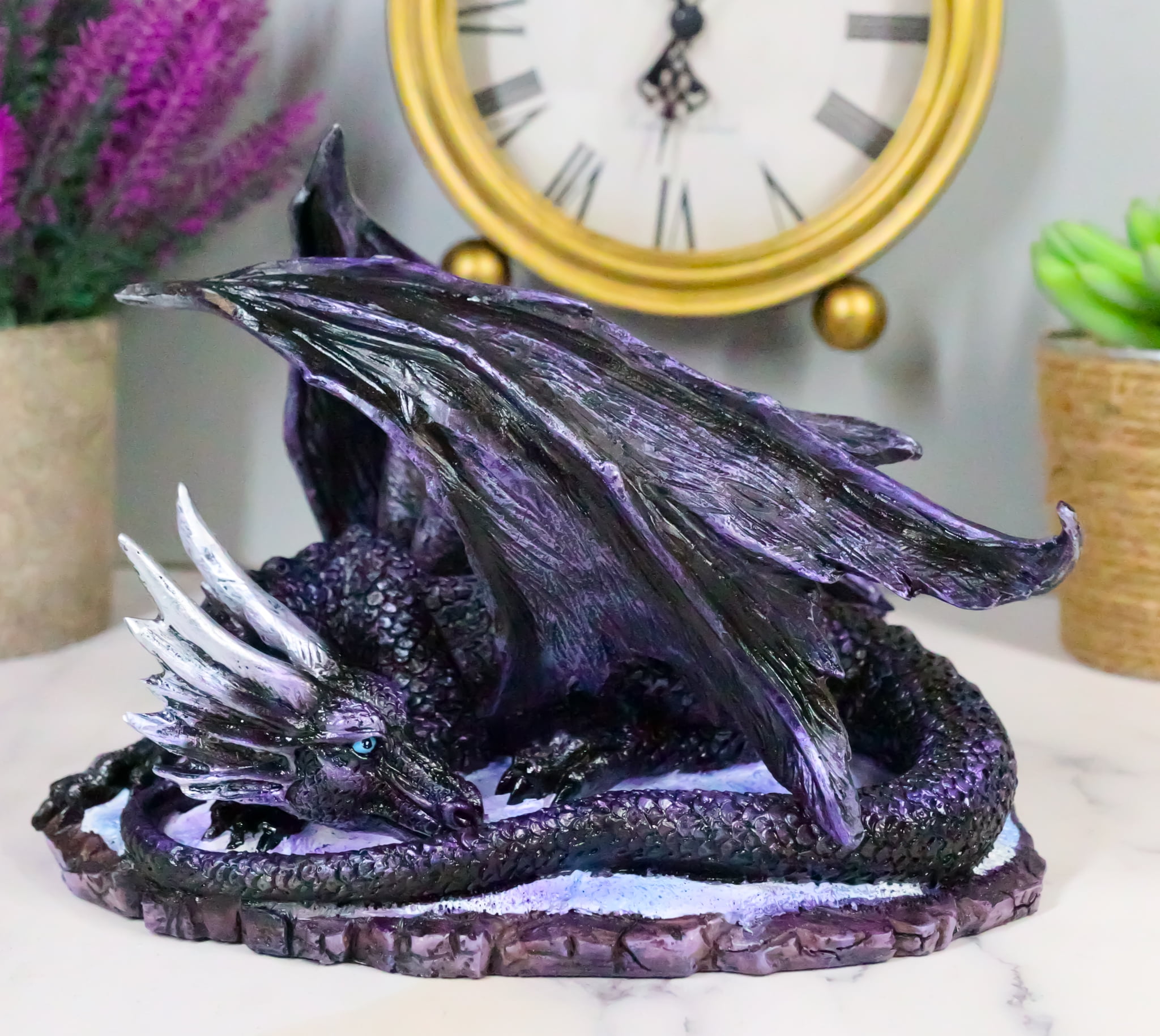 Legendary Horned Dark Dragon Drakonium Hibernating Figurine Dungeons ...