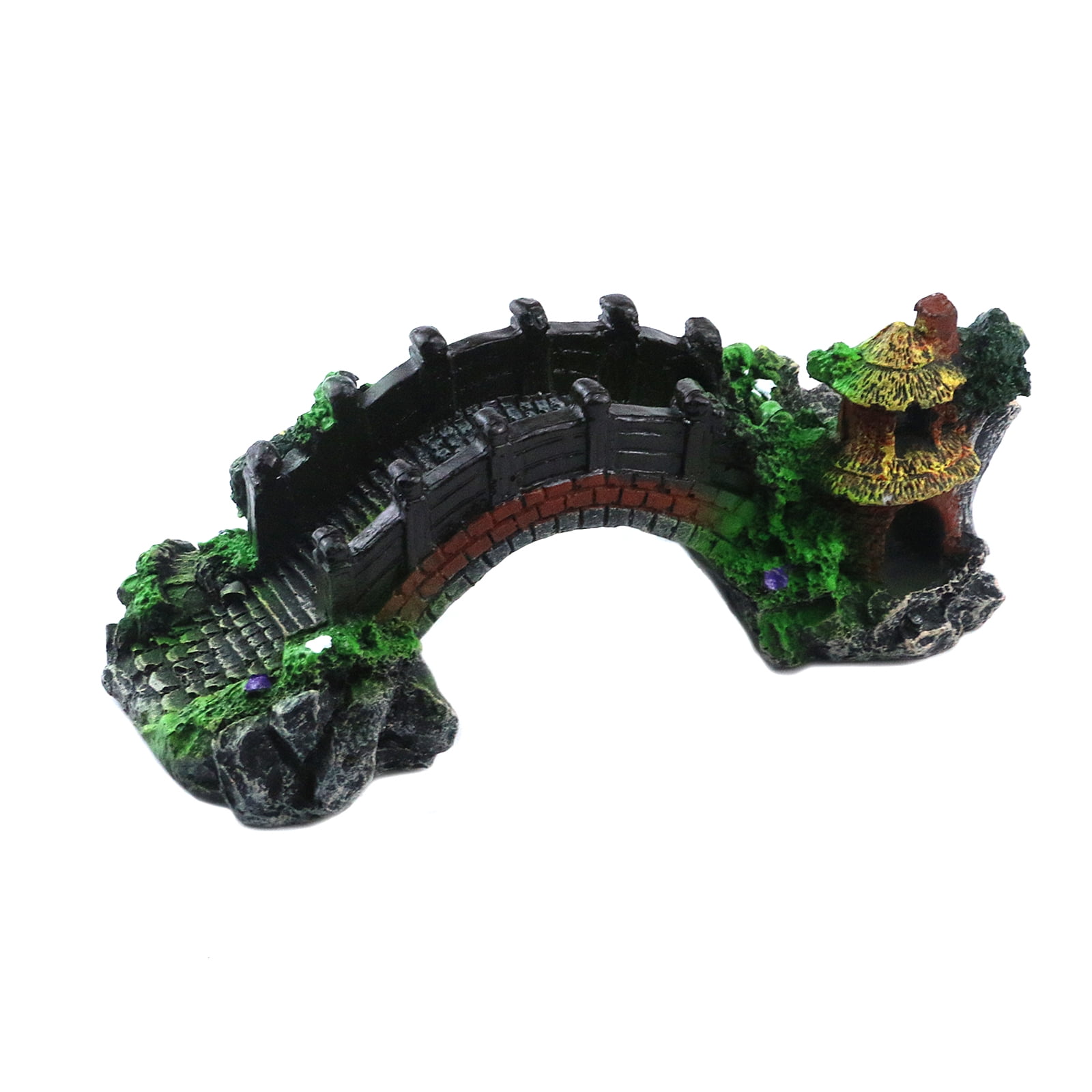 LC LICTOP Aquarium Decoration Bridge Artificial Fish Tank Bridge Micro ...