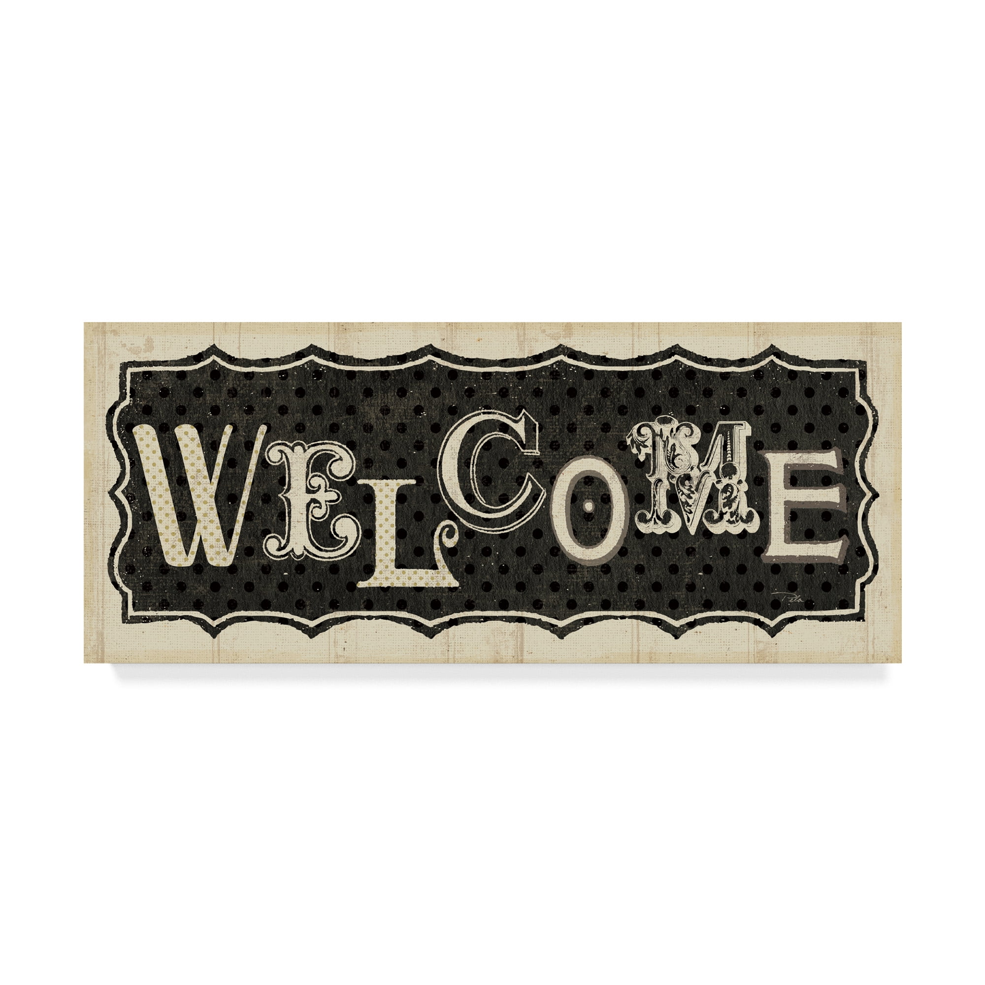 Trademark Fine Art 'Room Signs IV - Welcome' Canvas Art by Pela Studio ...
