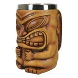 Large Exotic Tropical Hawaiian Luau Party Maori Faux Wooden Tiki Coffee ...