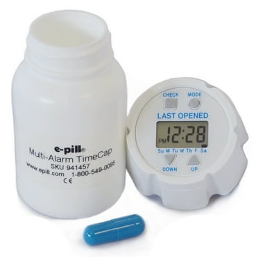 e-pill MedGlider Reminder with Attached 4 Compartment Pill Box ...