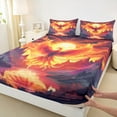 Castle Fairy Red Fire Phoenix Full Size Sheets for Child Teens,Animal ...