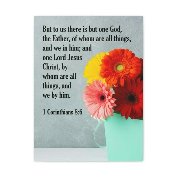 Scripture Walls God The Father 1 Corinthians 8:6 Bible Verse Canvas ...