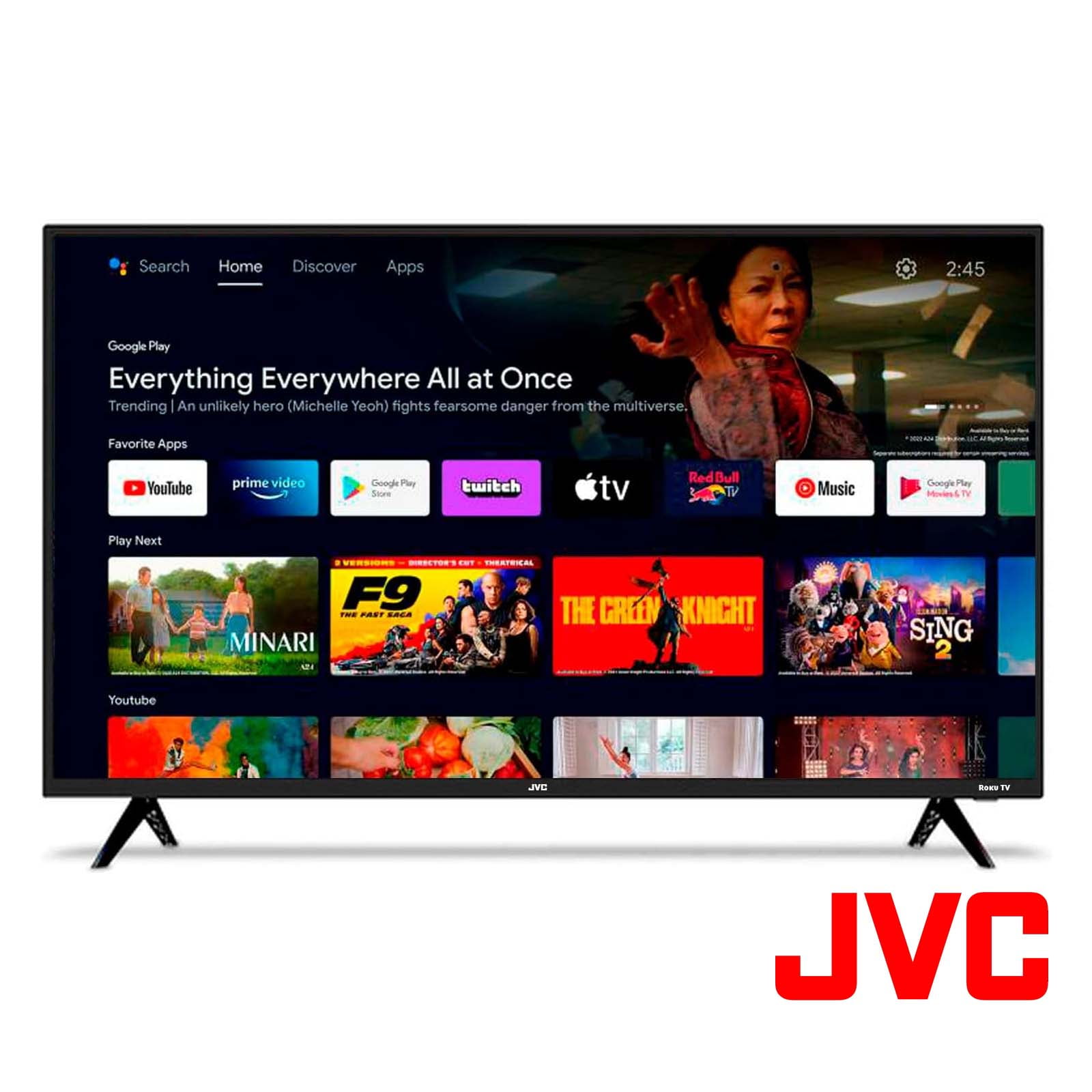 Smart TV JVC 55 Pulg LED Roku TV 4K Ultra HD SI55UR | Walmart en línea