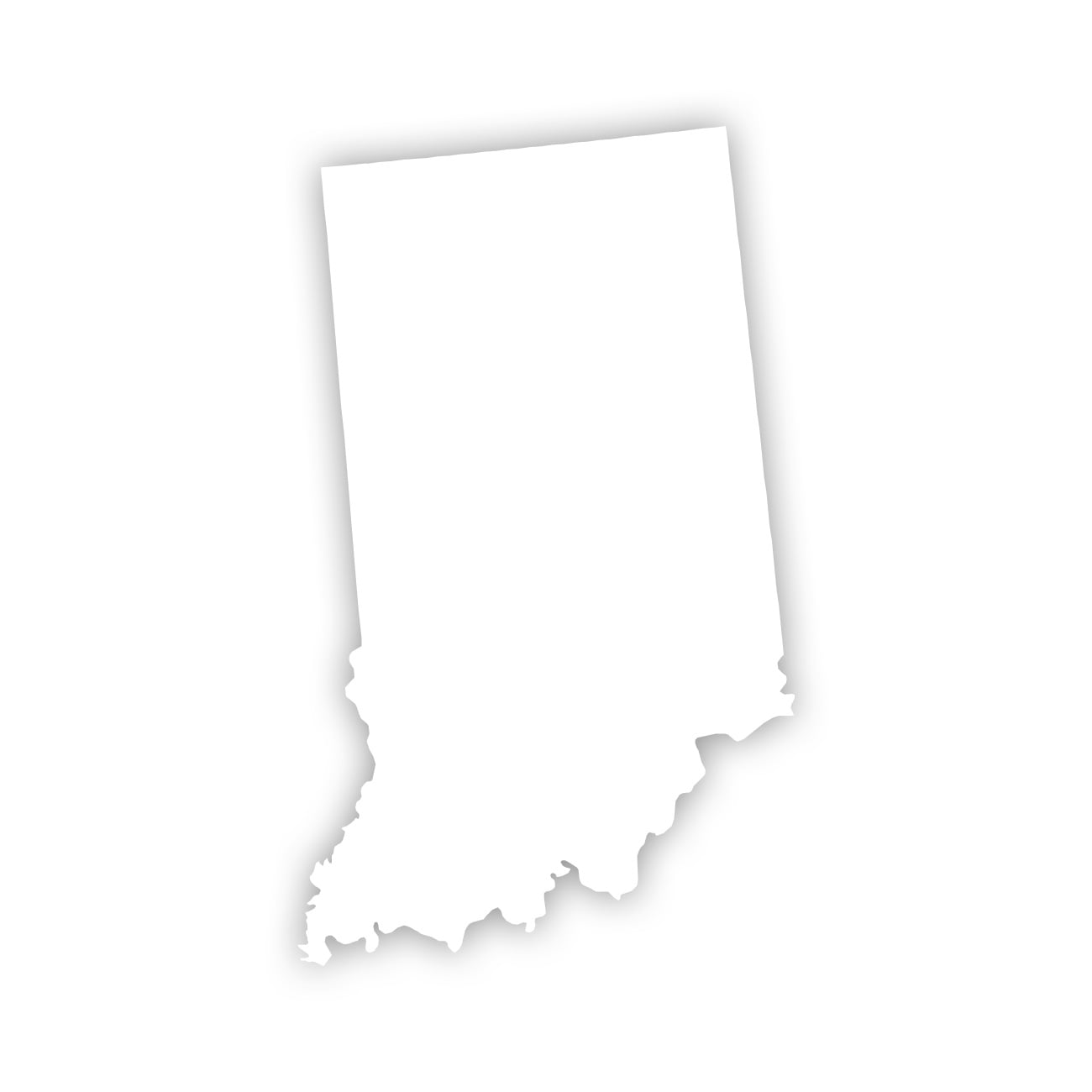 Indiana Shaped Sticker Decal Die Cut - Self Adhesive Vinyl ...
