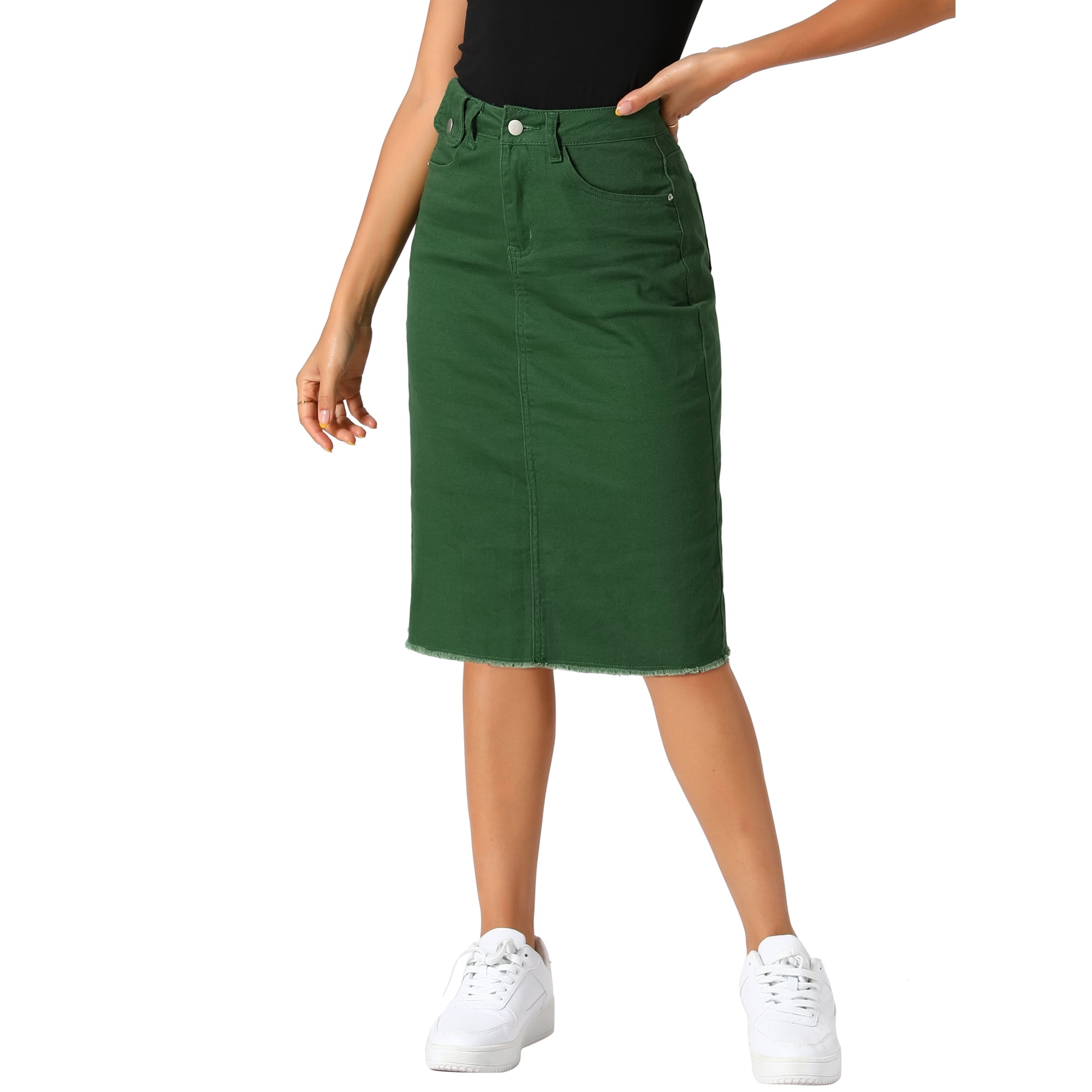 Click here for Inspire Chic Womens Casual Jean Skirt High Waisted... prices