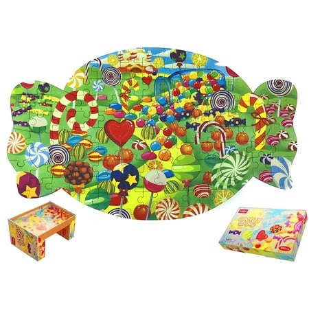 Candy Land Jigsaw Puzzle for Kids 100 Piece, Beginner Friendly Unique ...