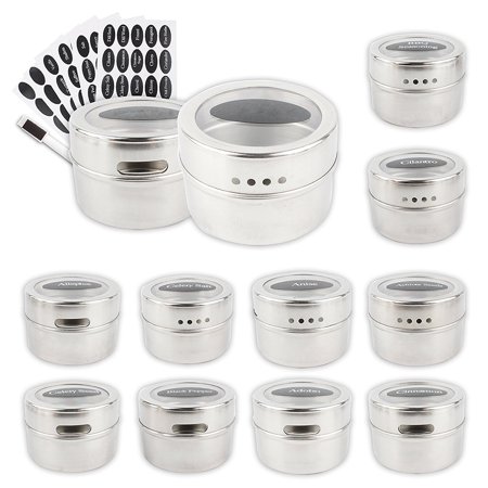 TiooDre Seasoning Pot Magnetic Dust-Proof Visible Stainless Steel ...