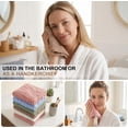 6 Pack 100% Cotton Wash Cloth, Highly Absorbent and Soft Feel Face ...