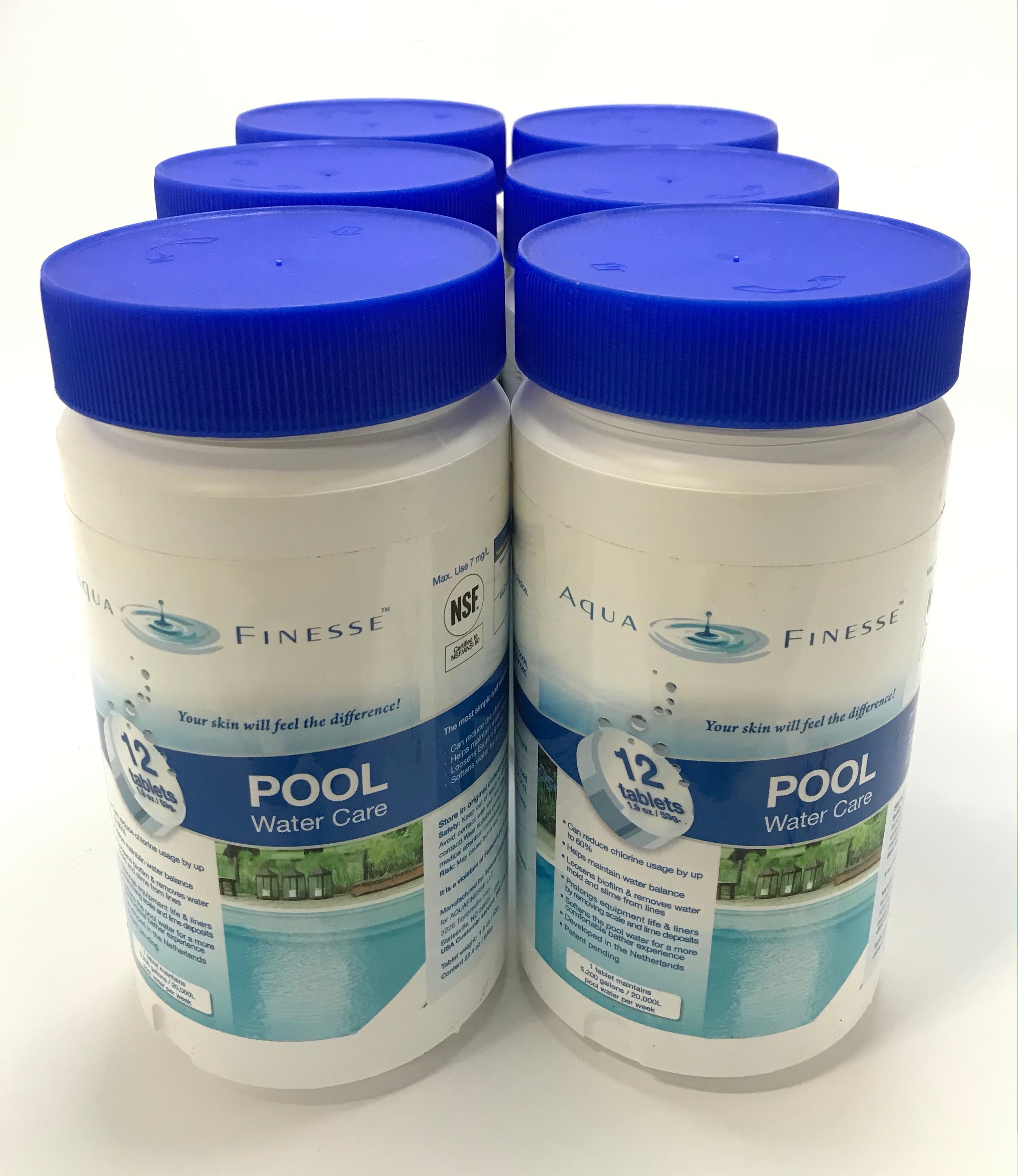 AquaFinesse Pool Water Care Tablets - Loosens Biofilm - Reduce Chlorine ...