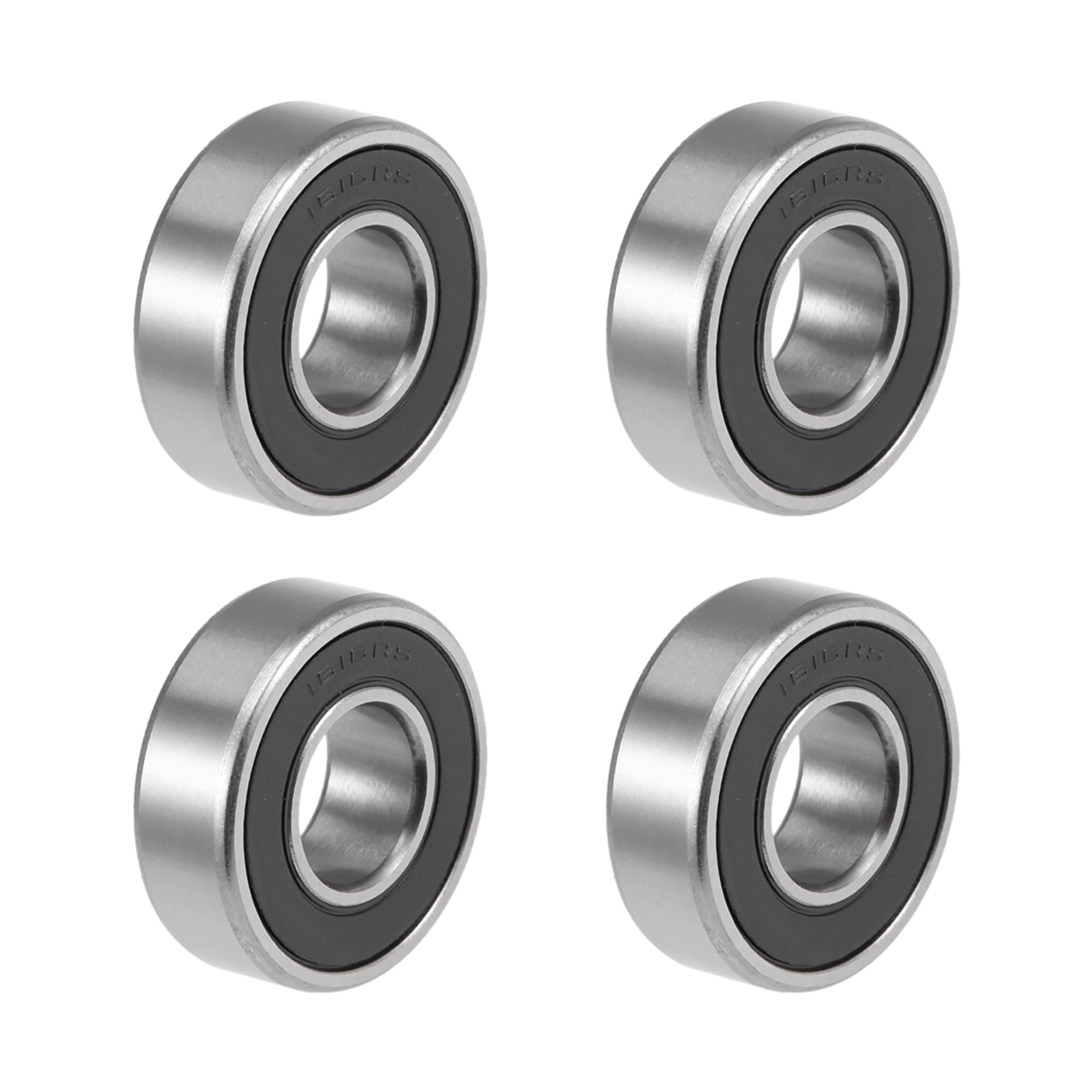 1616-2RS Deep Groove Ball Bearing, 1/2"x1-1/8"x3/8" Sealed Z2 Lever ...