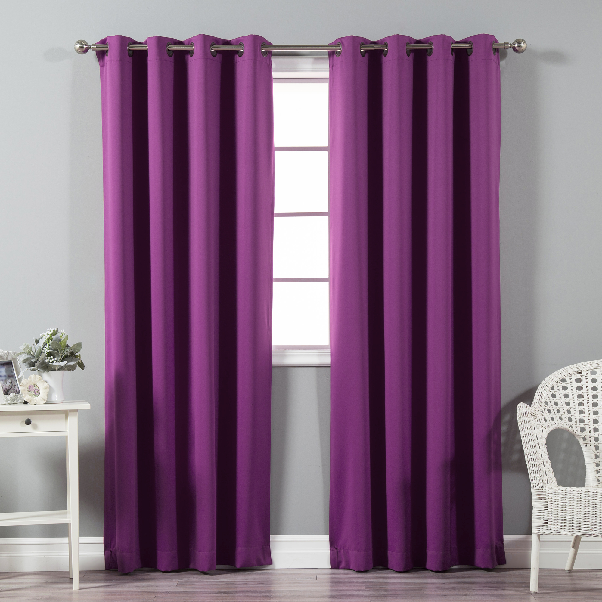 Quality Home Basic Thermal Blackout Curtains Antique Bronze Grommet