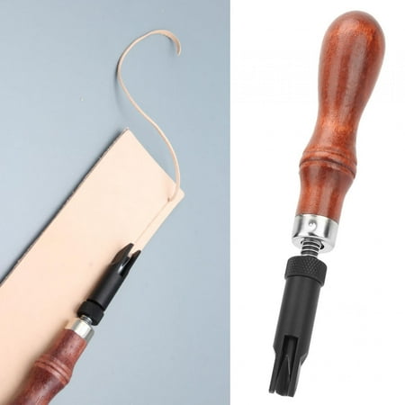 Dioche Wood Handle Push Grooving Tool, Leather Groover, For Home ...