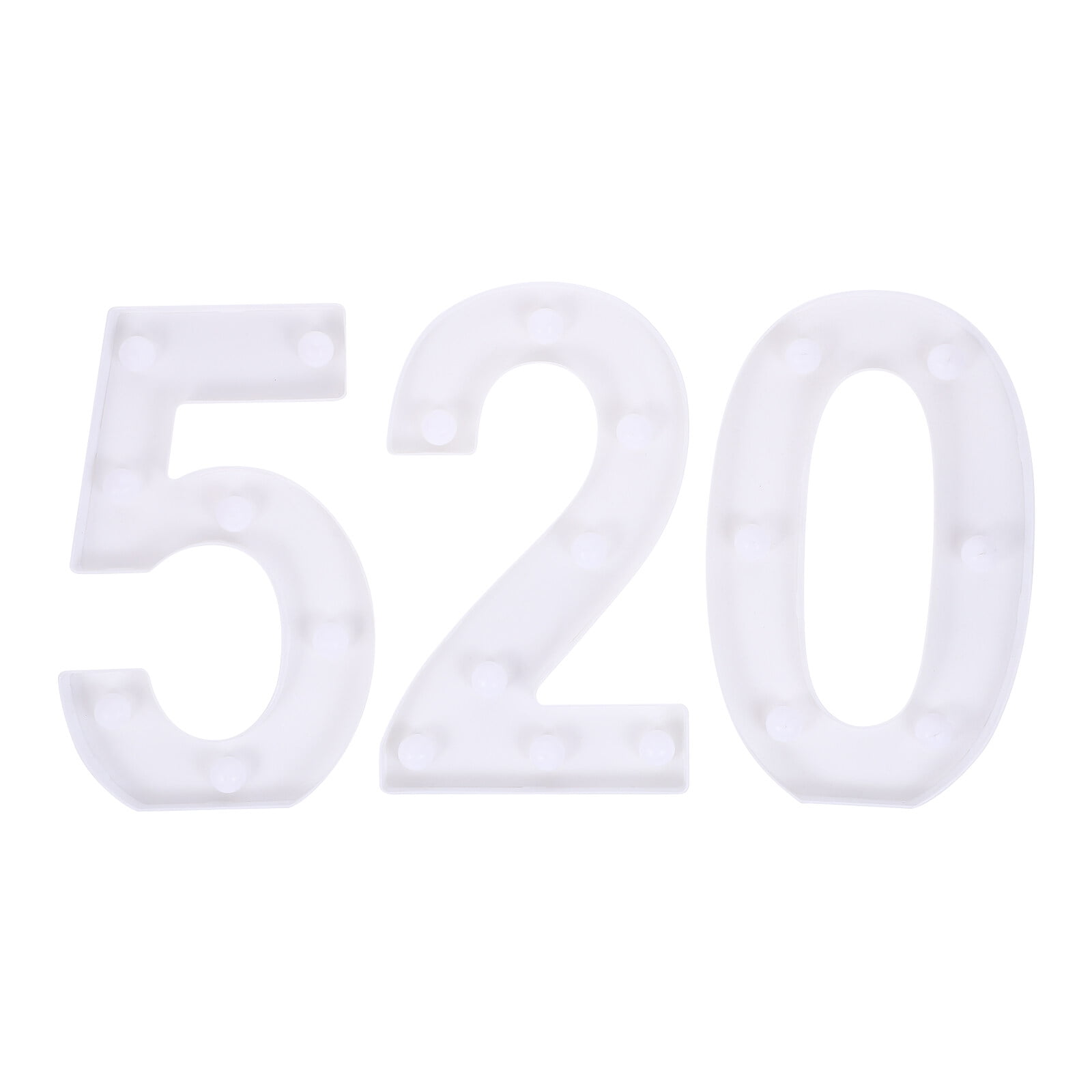 Homemaxs 1 Set Light up Numbers 520 Number LED Light Decorative Number ...