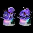 Northlight LED Lighted Color Changing Skiing Santa and Snowman Acrylic ...