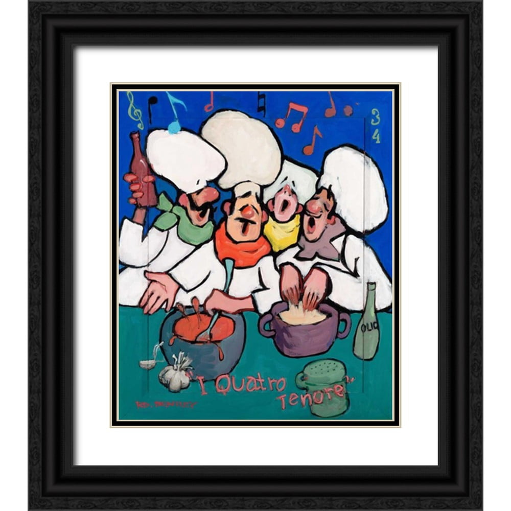 Bentley, Robert Dewar 26x30 Black Ornate Wood Framed with Double ...