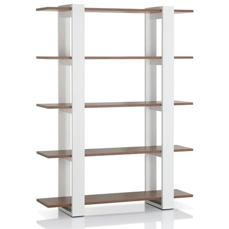 Pemberly Row 5 Shelf Bookcase in White - Walmart.com - Walmart.com