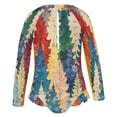 BZSMCE Swimwear Tree Pattern For Long Sleeve One-Piece Swimsuit UPF 50 ...