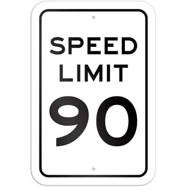 Speed Limit 90 Sign - Walmart.com