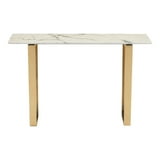 Atlas Console Table White & Gold - Walmart.com