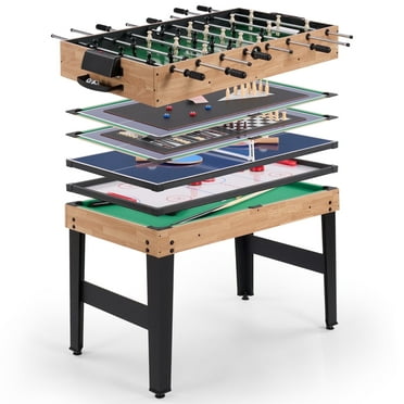 SereneLife 4 in 1 Multi Game Table, 4’x2’ Folding Portable Sports ...