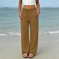 Women's Soft Nylon Spandex Stretch Pants, Mid-Waisted Tummy Control ...
