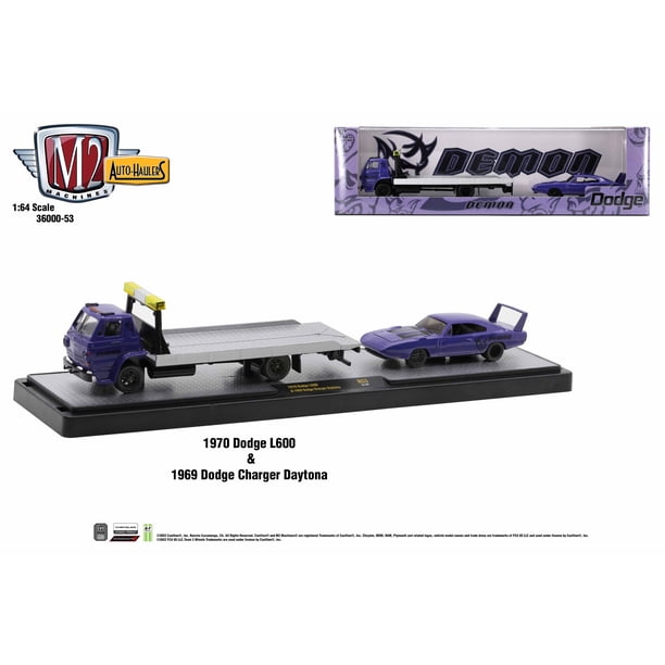 M2 Machines Auto Hauler 53 1970 Dodge L600 & 1969 Dodge Charger Daytona ...
