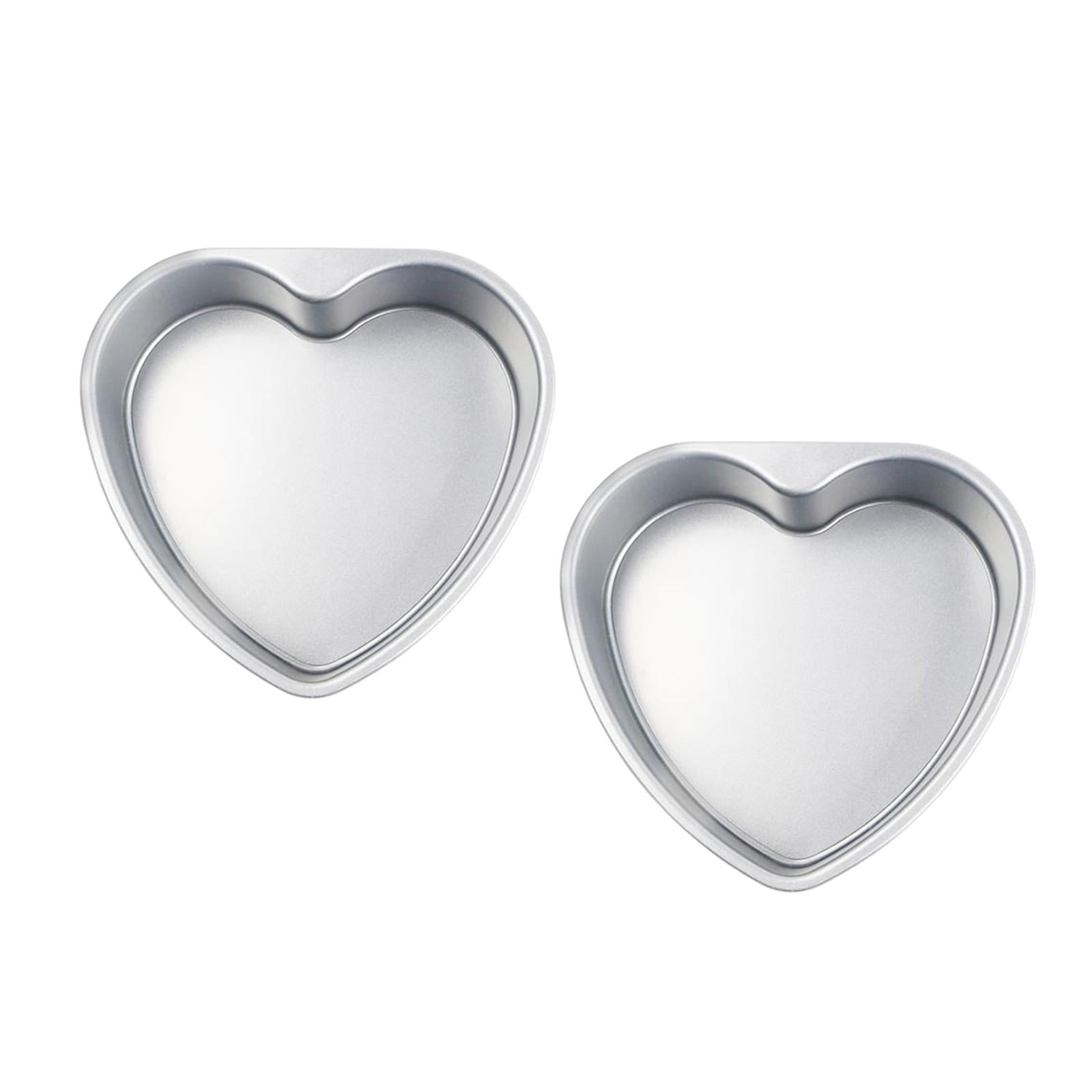 2 Pieces 6inch Heart Shaped Thicken Chocolate Cake Pan for Day ...