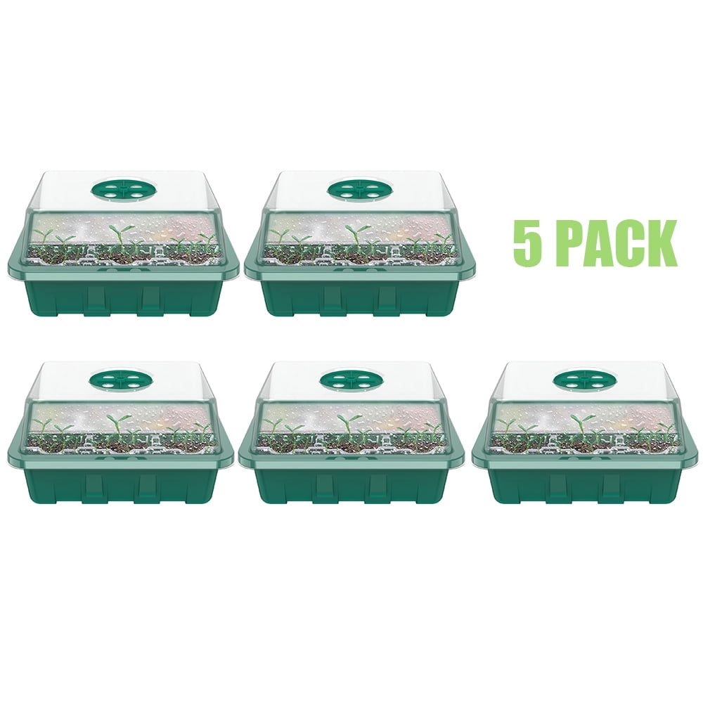 Yous Auto Seedling Starter Tray 12 Hole Germination Pot Seed Grows Box ...