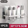 Bathroom Shelf Kitchen Storage Organizer Aluminum Alloy Shampoo Rack ...