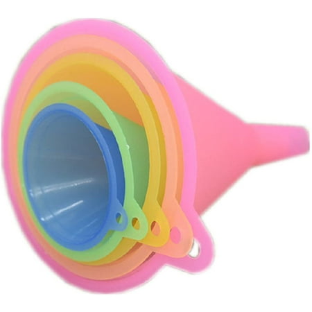 5 pieces funnel kitchen funnel rainbow color set 5 colors and styles ...