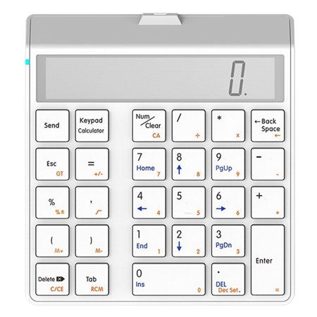 Sunreed Numeric Keypad 4.0 Bluetooth Keyboard with Display Calculator Function 2 in 1 Number Pad ...