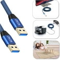 XUERUI-USB to USB Cable 20FT,Durable Braidedfor USB 3.0 Male to Male ...
