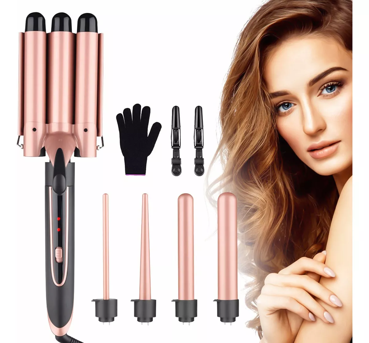 Rizadora Cabello Cerámica Profesional Salón Belleza 5 En 1 | Walmart en ...