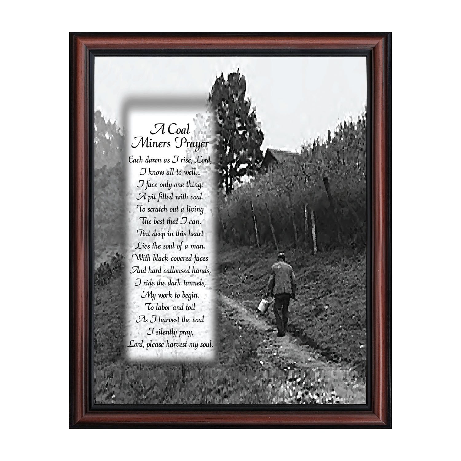 Coal Miner's Prayer Picture Frame, Coal Mining Gifts, Miner's Decor ...