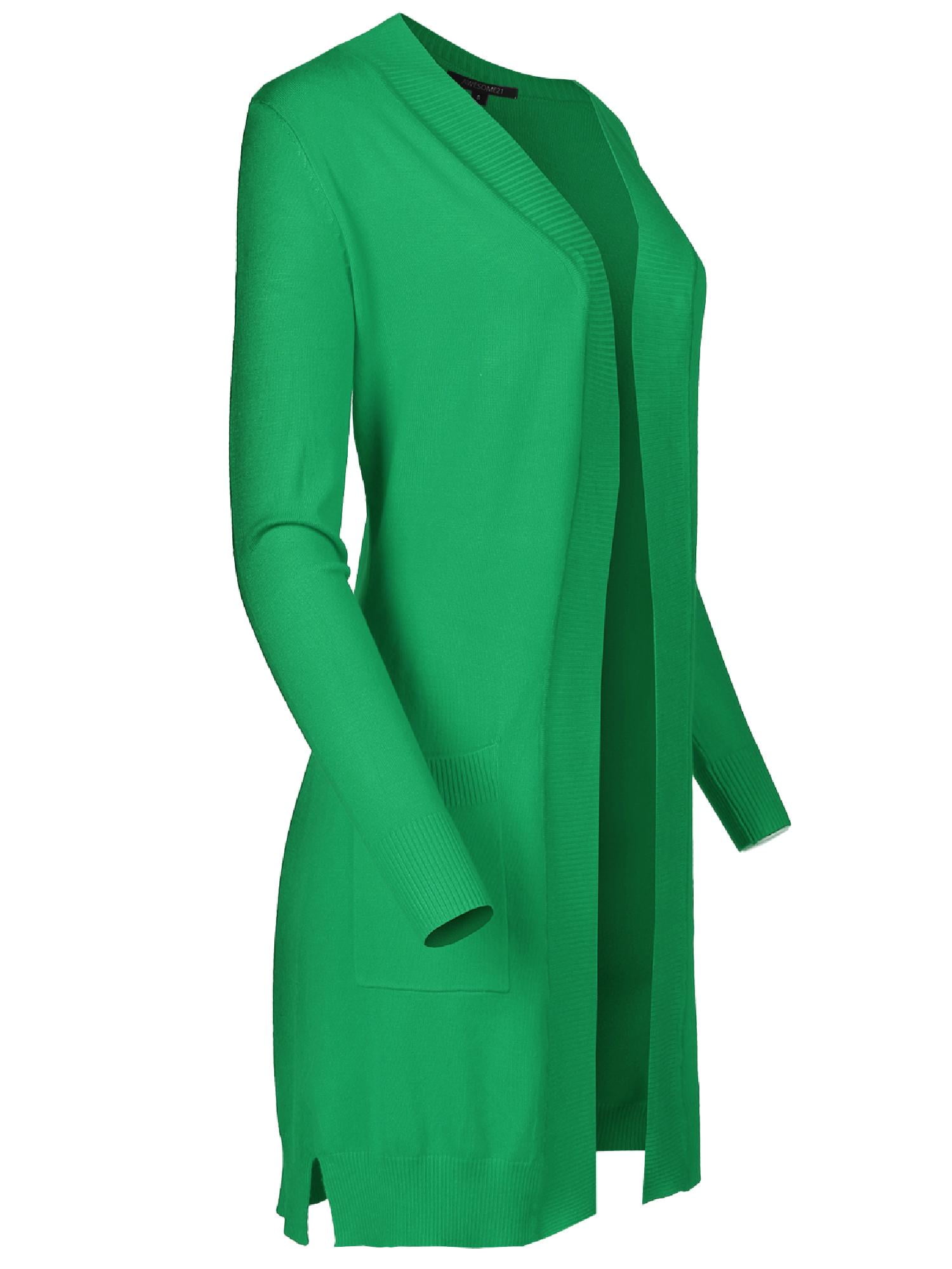 FashionOutfit Women's Essential Solid Soft Stretch Long-line Long ...