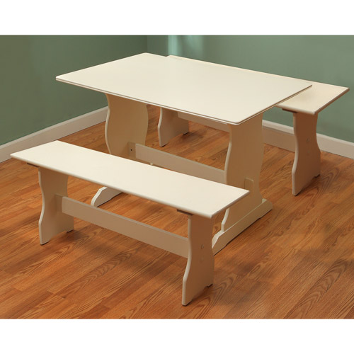 Nook 3-Piece Dining Set, White - Walmart.com